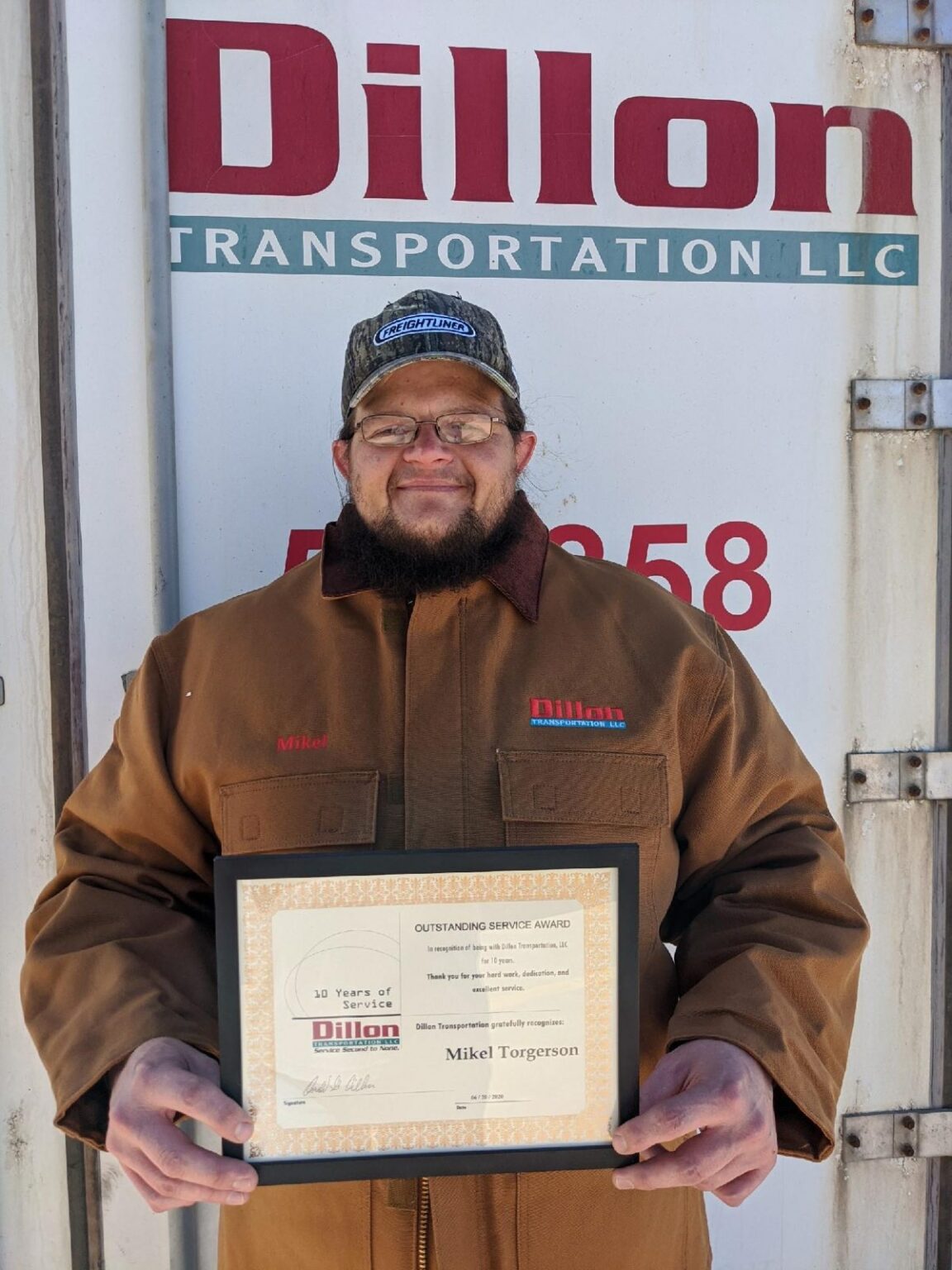 Recognition for Years of Service | Dillon Transportation LLC
